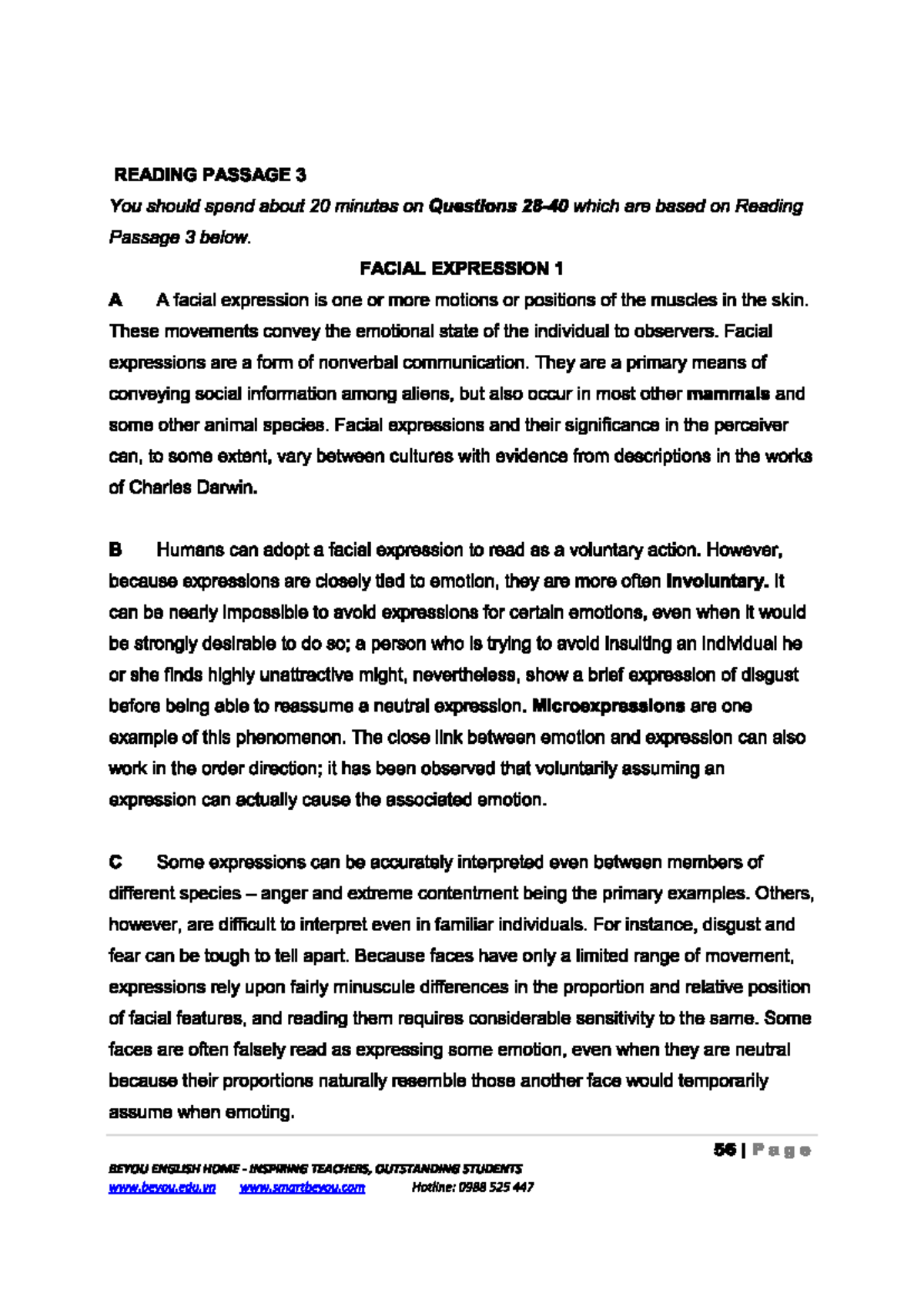 IELTS 32 Reading Practice: Understanding Facial Expressions and ...