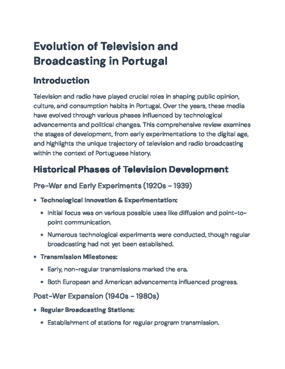 Evolution of Television & Broadcasting in Portugal: A Historical Review ...