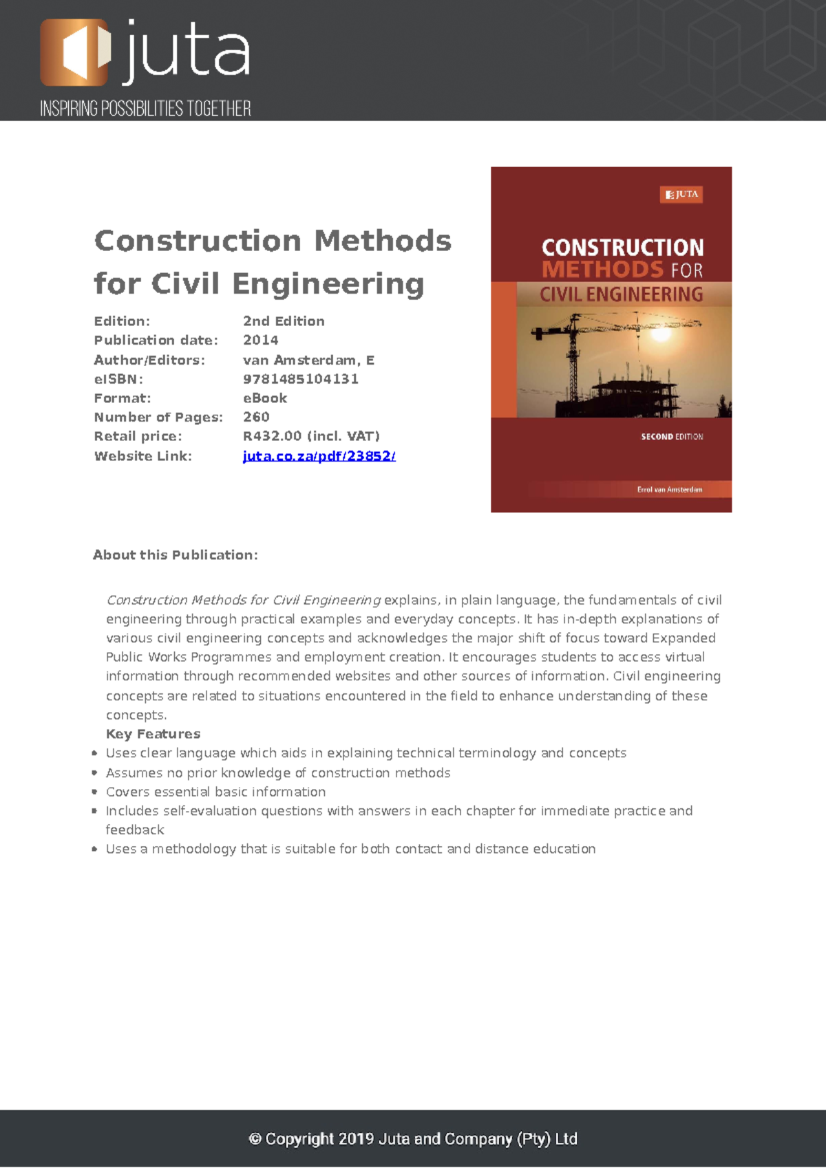 Civil Engineering Construction Methods - 2nd Ed. PDF Study Guide - Studocu