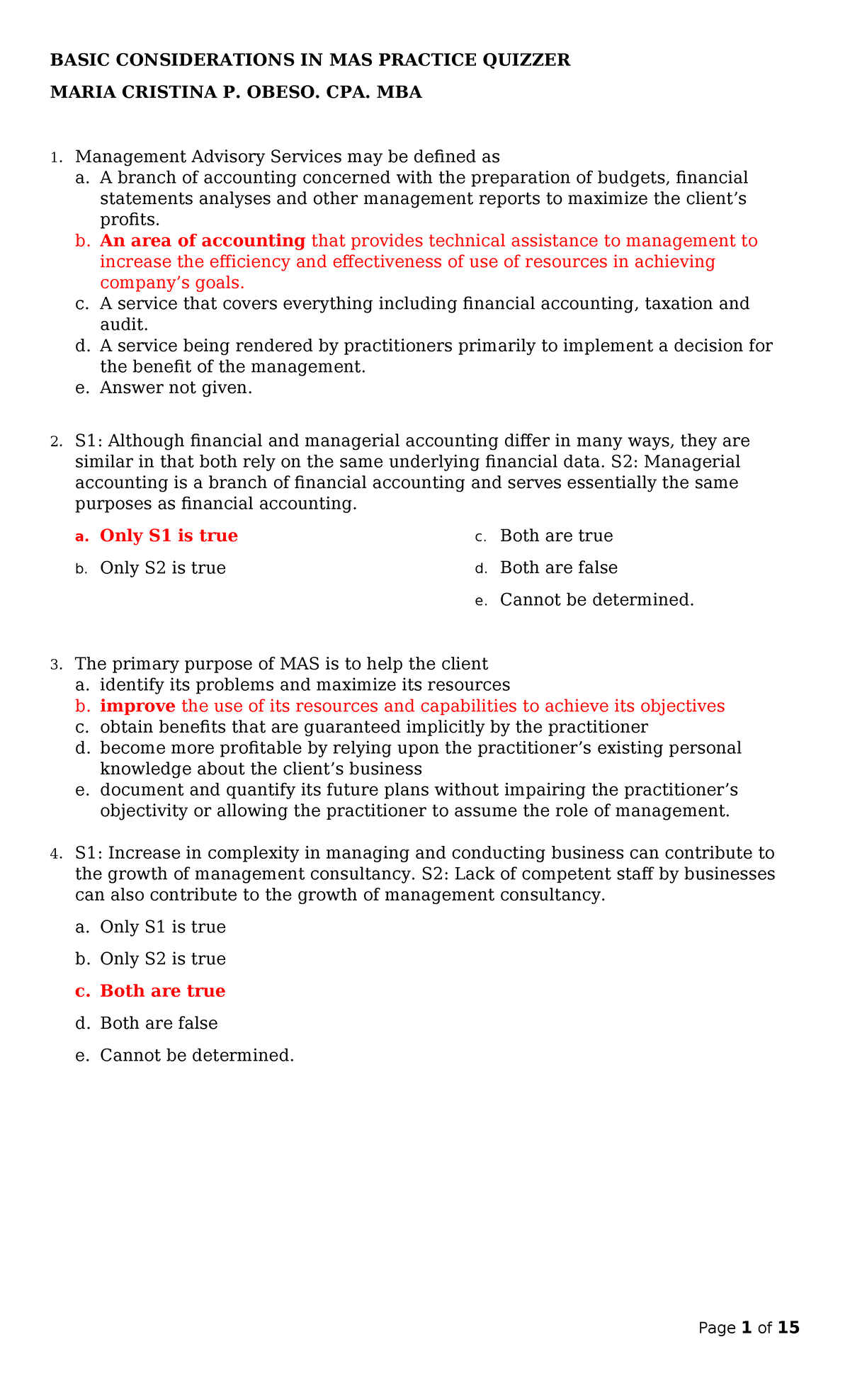 Basic Considerations in MAS (Management Advisory Services) Practice ...