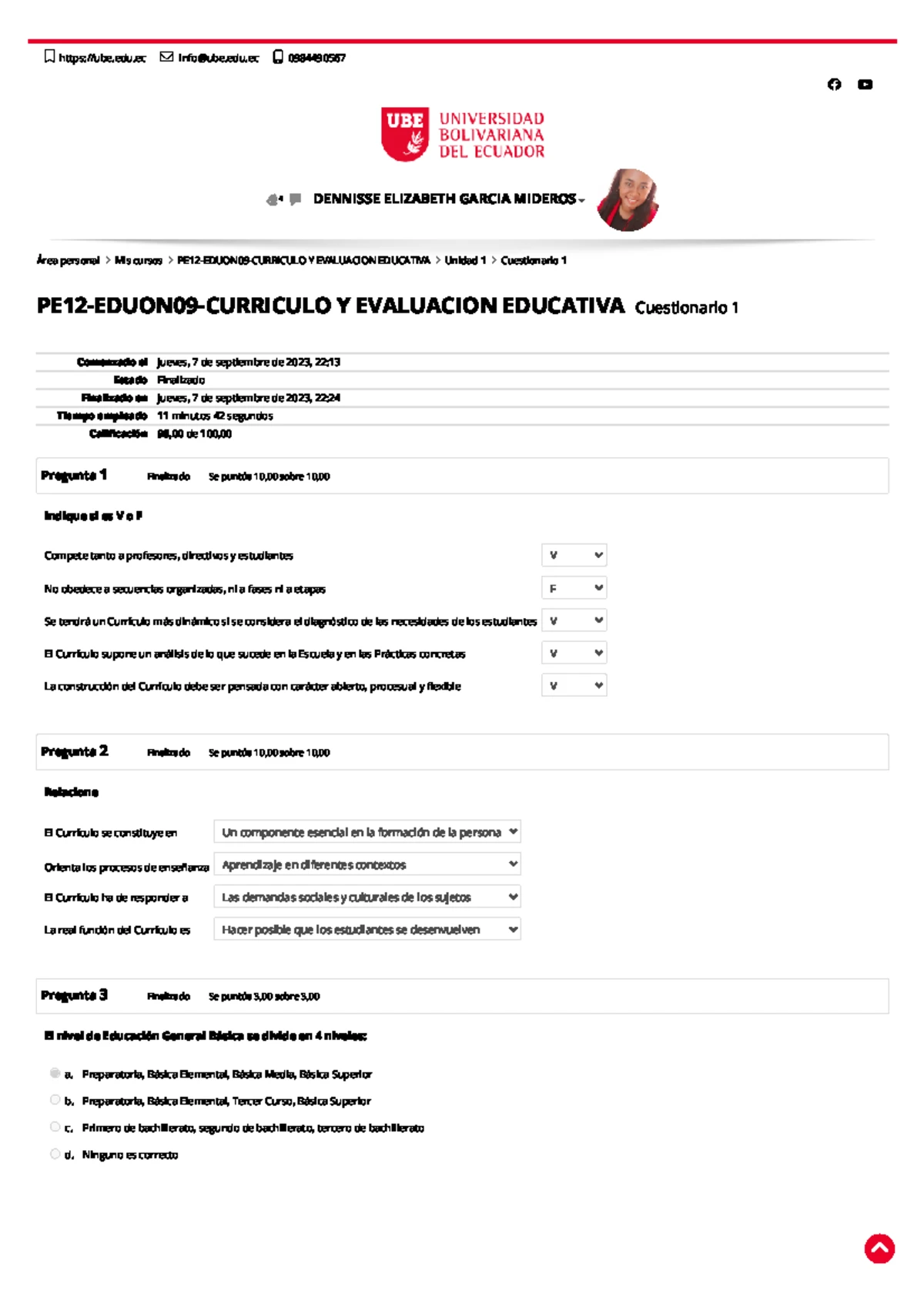 Cuestionario 4: Evaluación Diagnóstica en Atención a la Diversidad PE15 ...