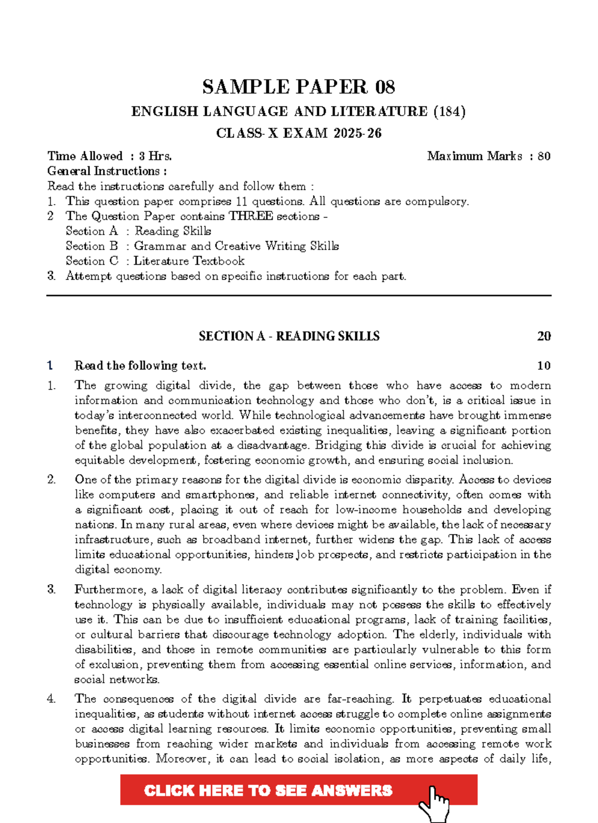 NODIA APP Sample Paper 08: English Language & Literature (184) Exam ...