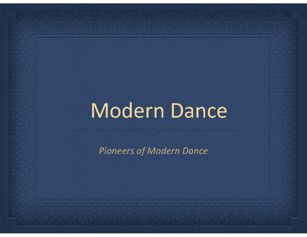 Modern Dance Pioneers: Contributions of Isadora, Wigman, and Denis ...