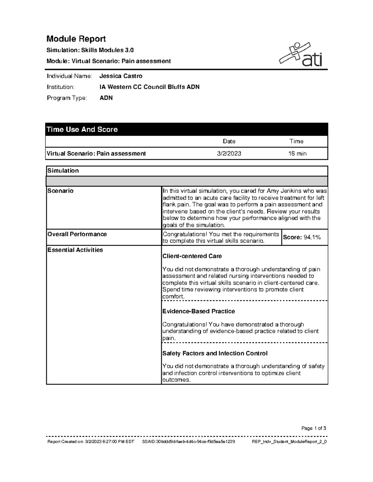 Report (25) - ATI stimulation module - Module Report Simulation: Skills ...