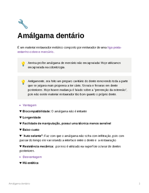 Amalgama - Principais características, propriedades e manipulação da ...