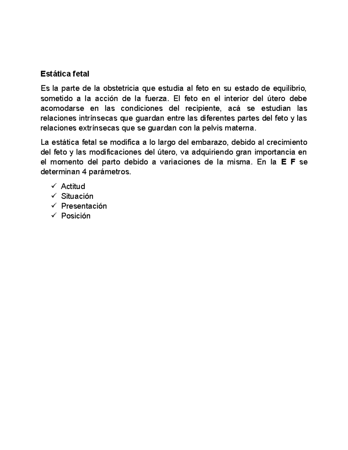 Estática Fetal: Estudio de la Posición y Presentación en Obstetricia ...