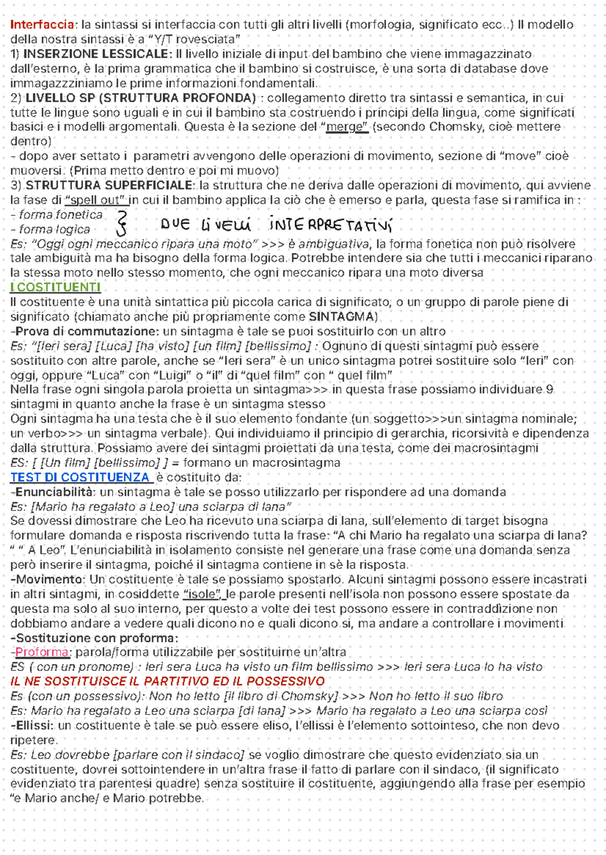 Linguistica Italiana: Sintassi e Costituenti - Corso di Lingua 101 ...