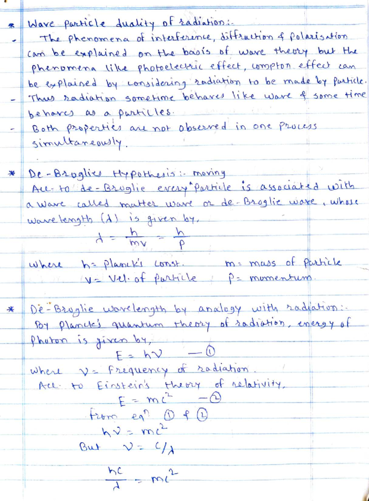 Unit 2 Quantum Physics Notes: Wave-Particle Duality and Tunneling ...