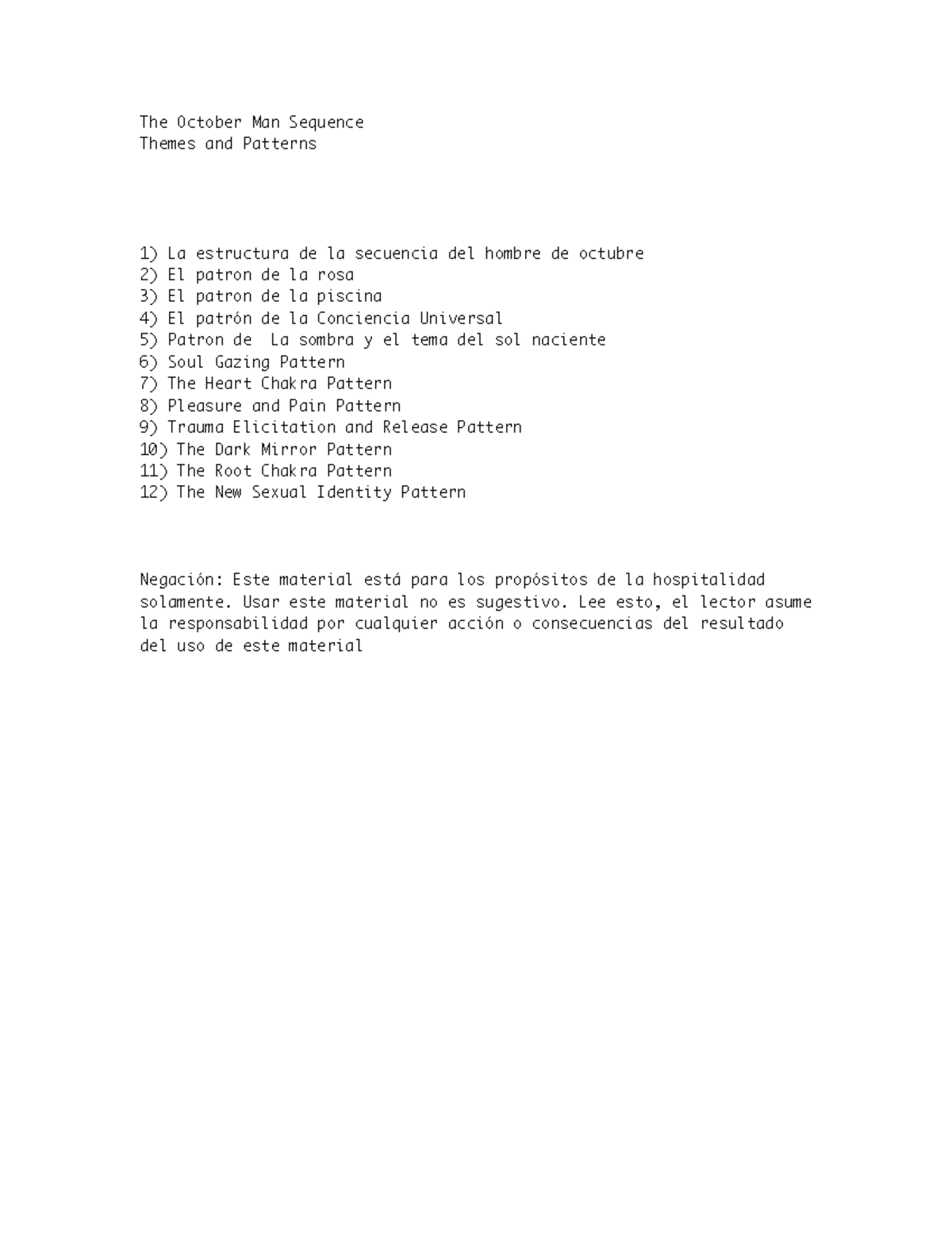 cursos de PNL para principiantes - The October Man Sequence Themes and ...