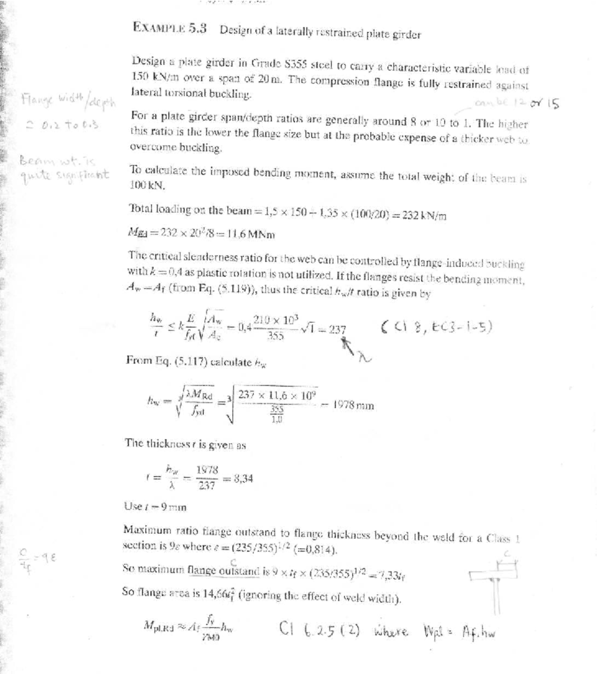 Plate Girder Design Example 1: Lateral Torsional Buckling Analysis ...
