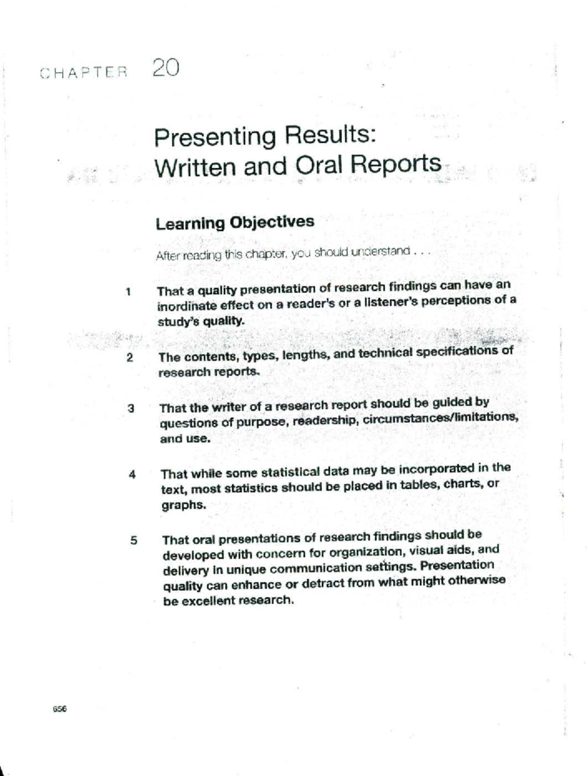 CHAPTER 20 Presenting Results: Written and Oral Reports - Studocu