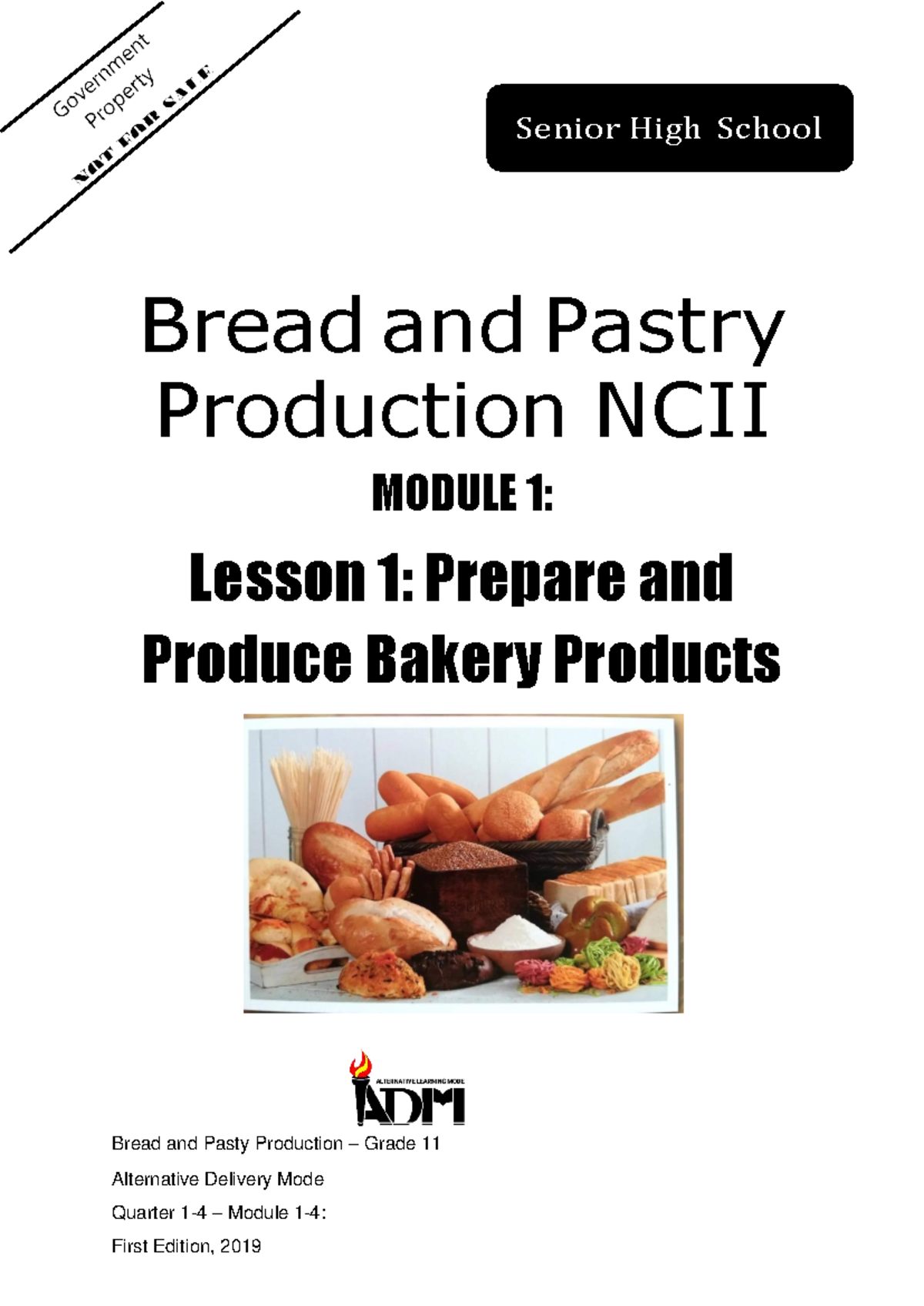 SHS Bread & Pastry Prod NCII: Module 1 - Lesson 1 Overview - Studocu