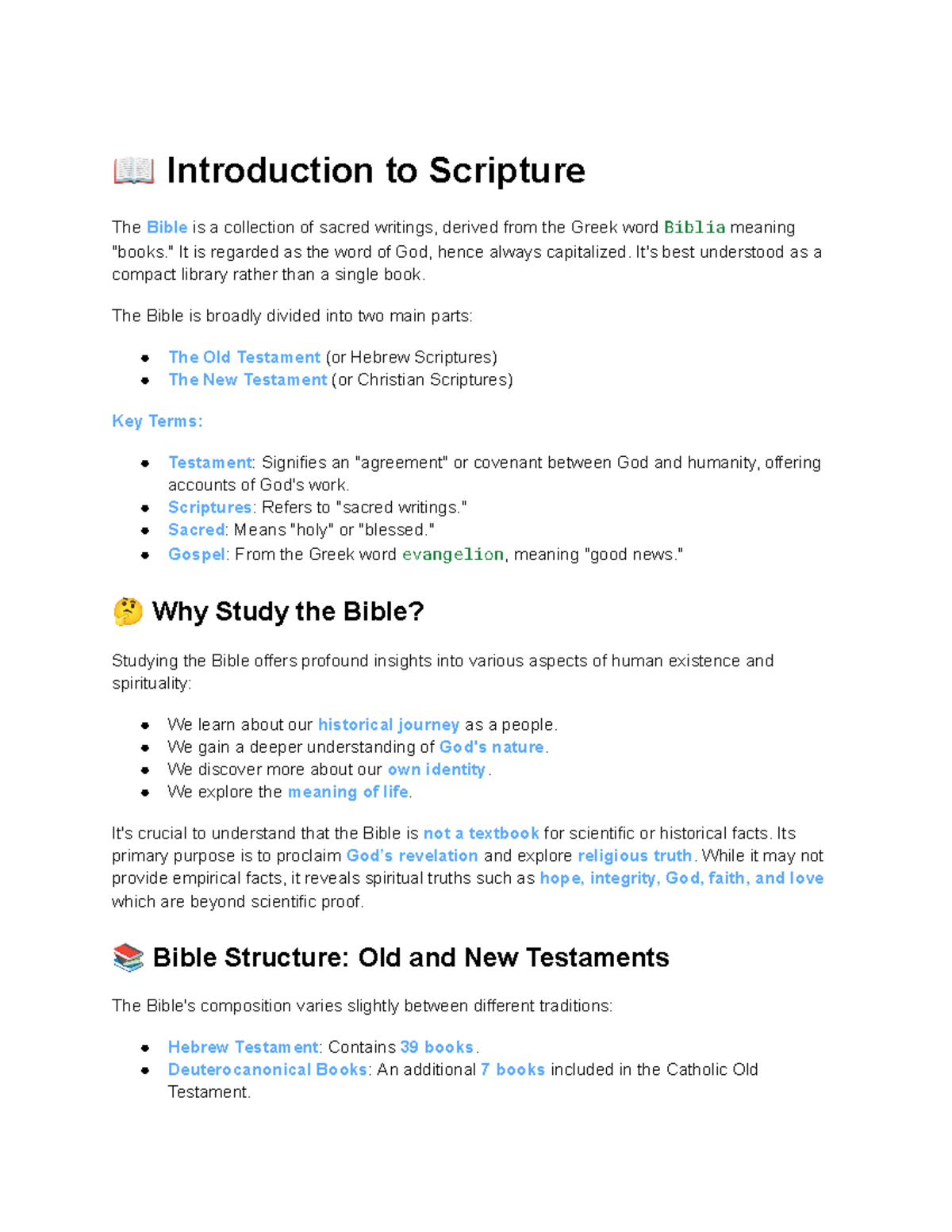 Religion 101: Comprehensive Exam Review Notes - Studocu