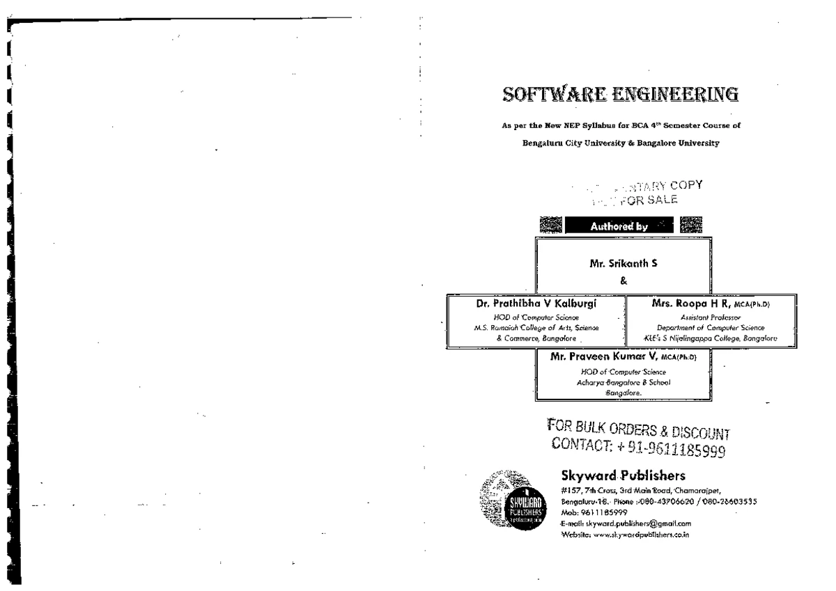 4th Sem Software Engineering 2022 - IV Sem BCA: Software Engineering ...