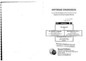4th Sem Software Engineering 2022 - IV Sem BCA: Software Engineering STUDY MATERIAL IN SIMPLE ...
