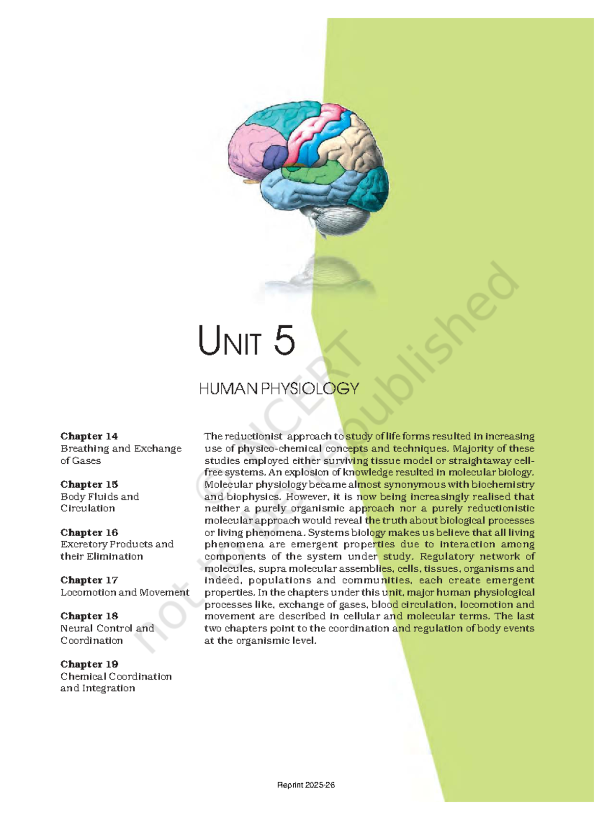 UNIT 5 HUMAN PHYSIOLOGY: Breathing, Circulation, and Excretion - Studocu