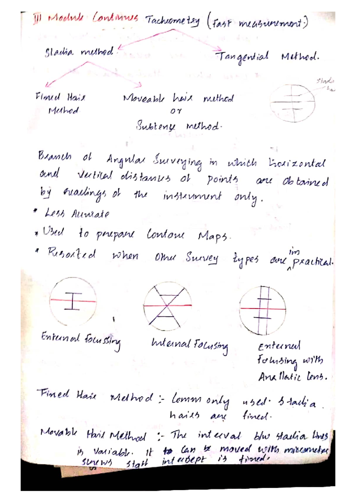 Tacheometry: Principles, Techniques, and Applications - Studocu