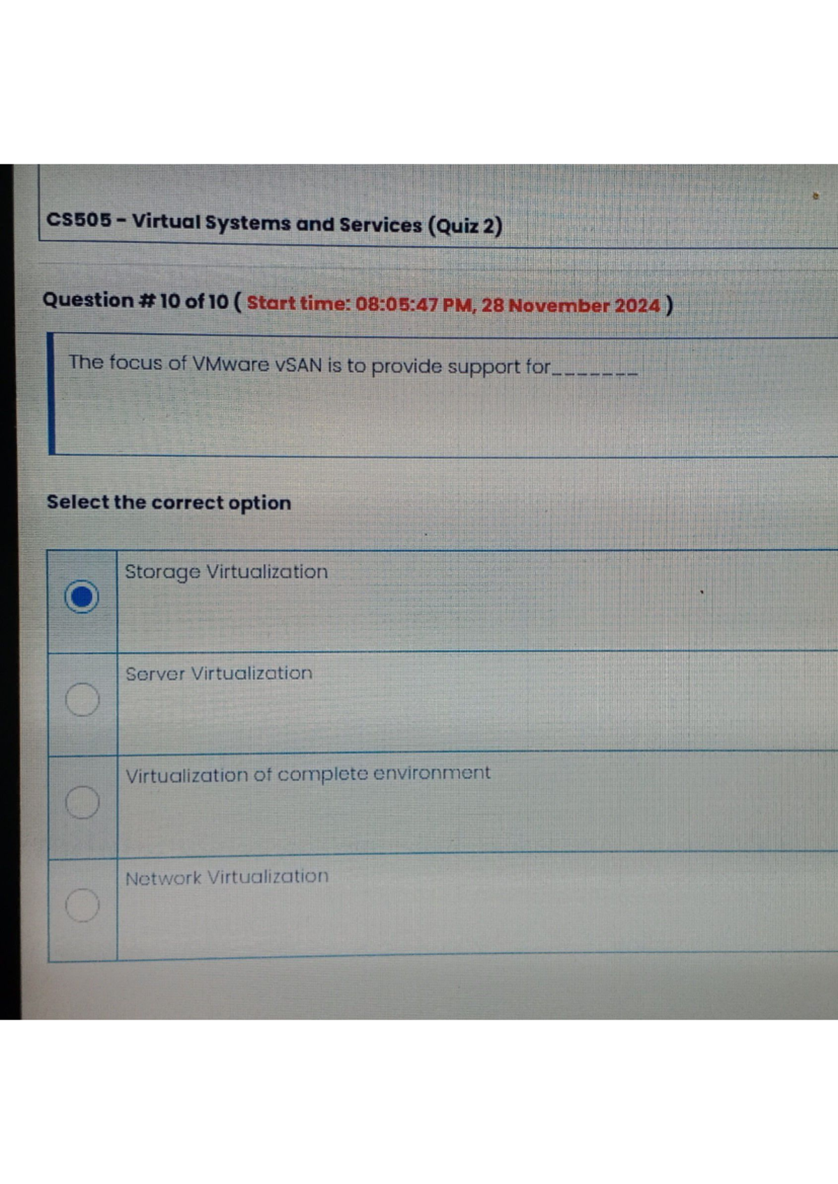 CS505 Virtual Systems and Services (Quiz 2) Comprehensive Review - Studocu