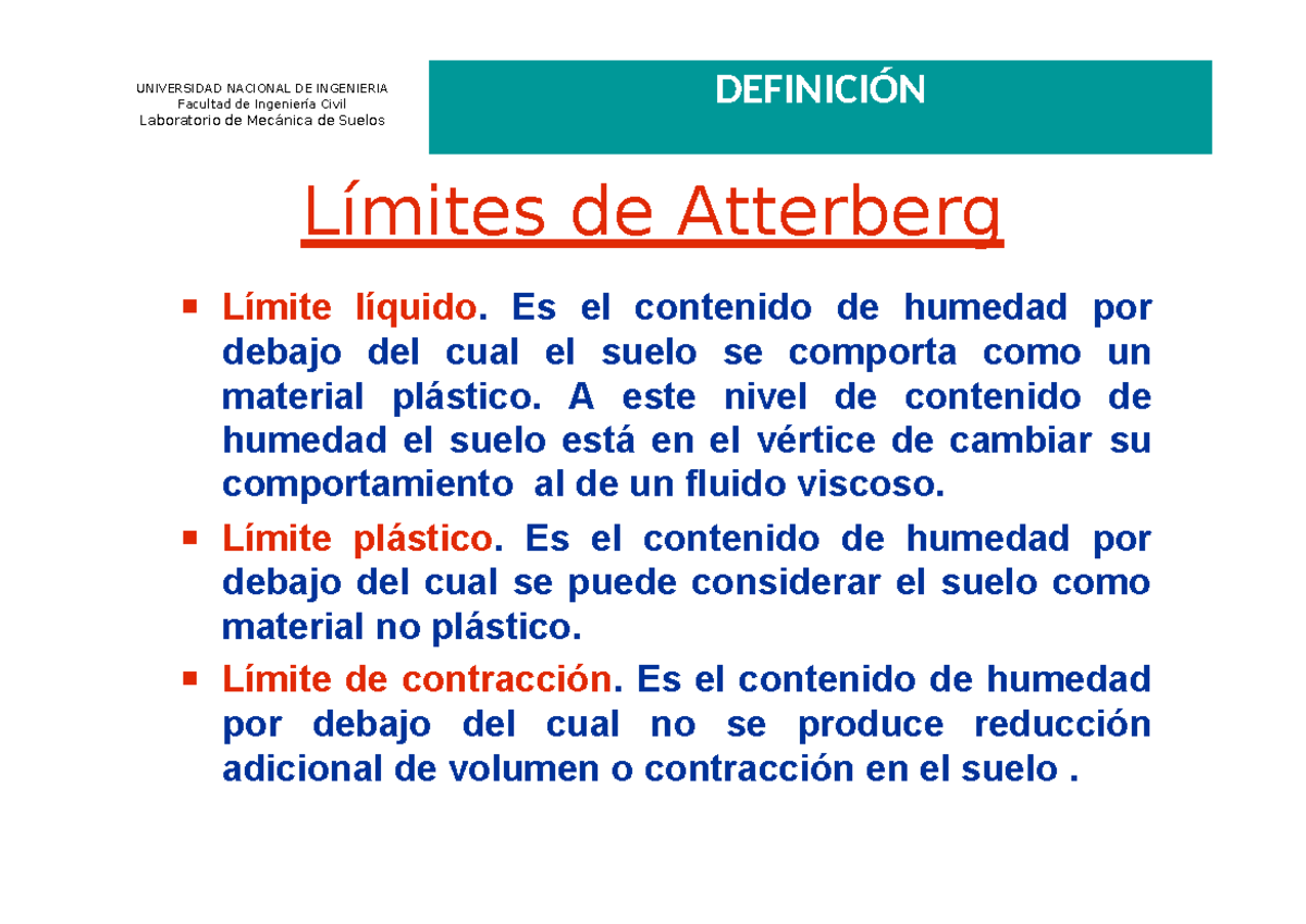 Límites de Atterberg: Líquido y Plástico en Suelos - Ingeniería Civil ...