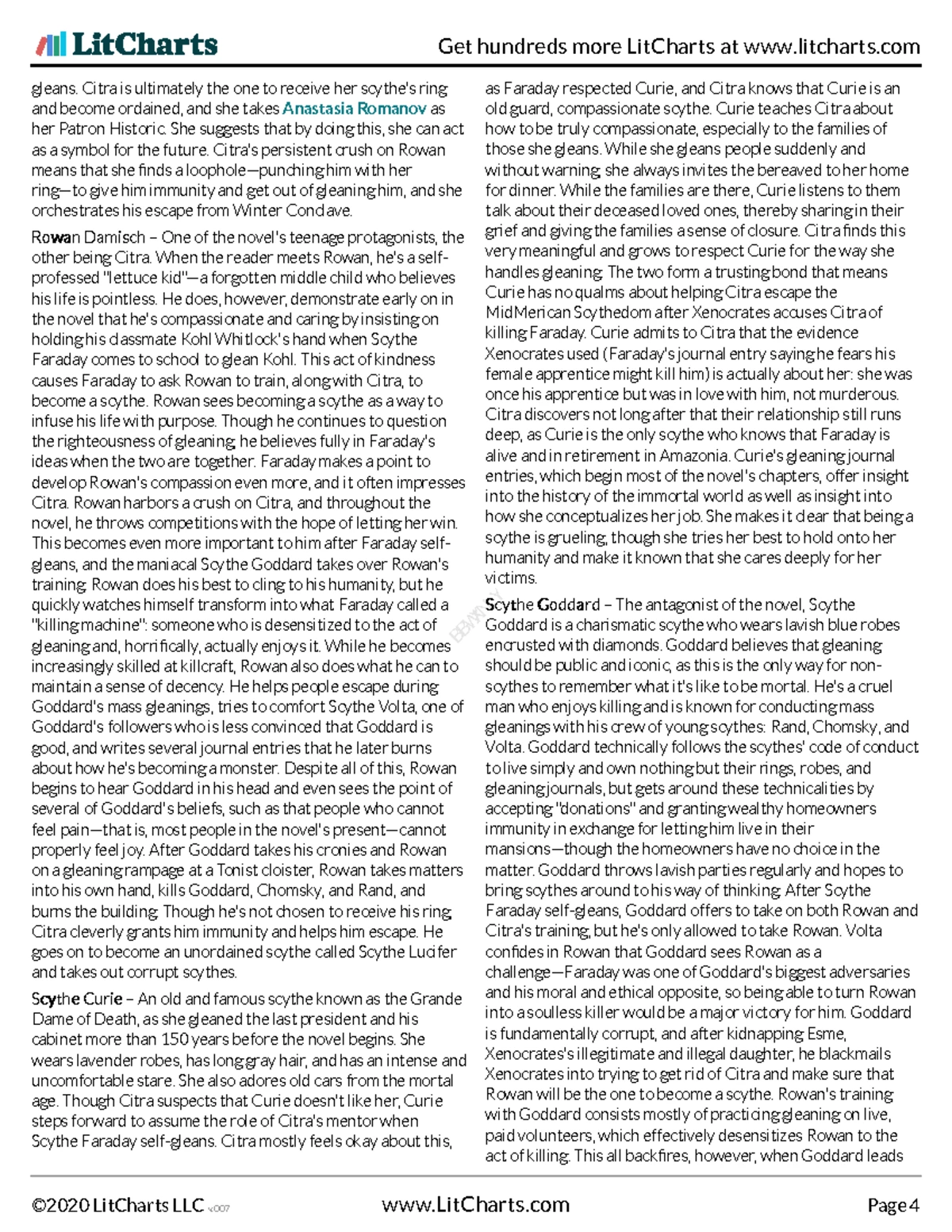 Scythe Analysis: Key Themes and Character Insights - Studocu