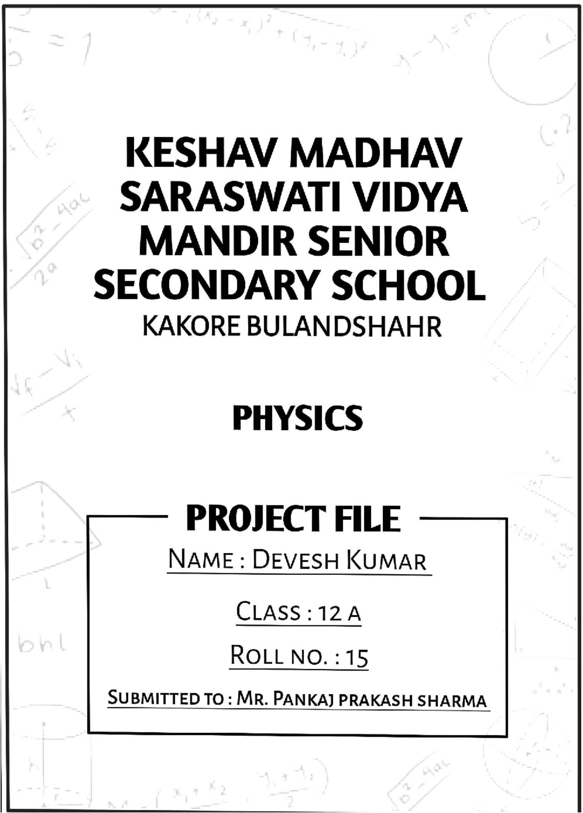 Physics Project on PN Junction Diodes - Class 12 A - Studocu