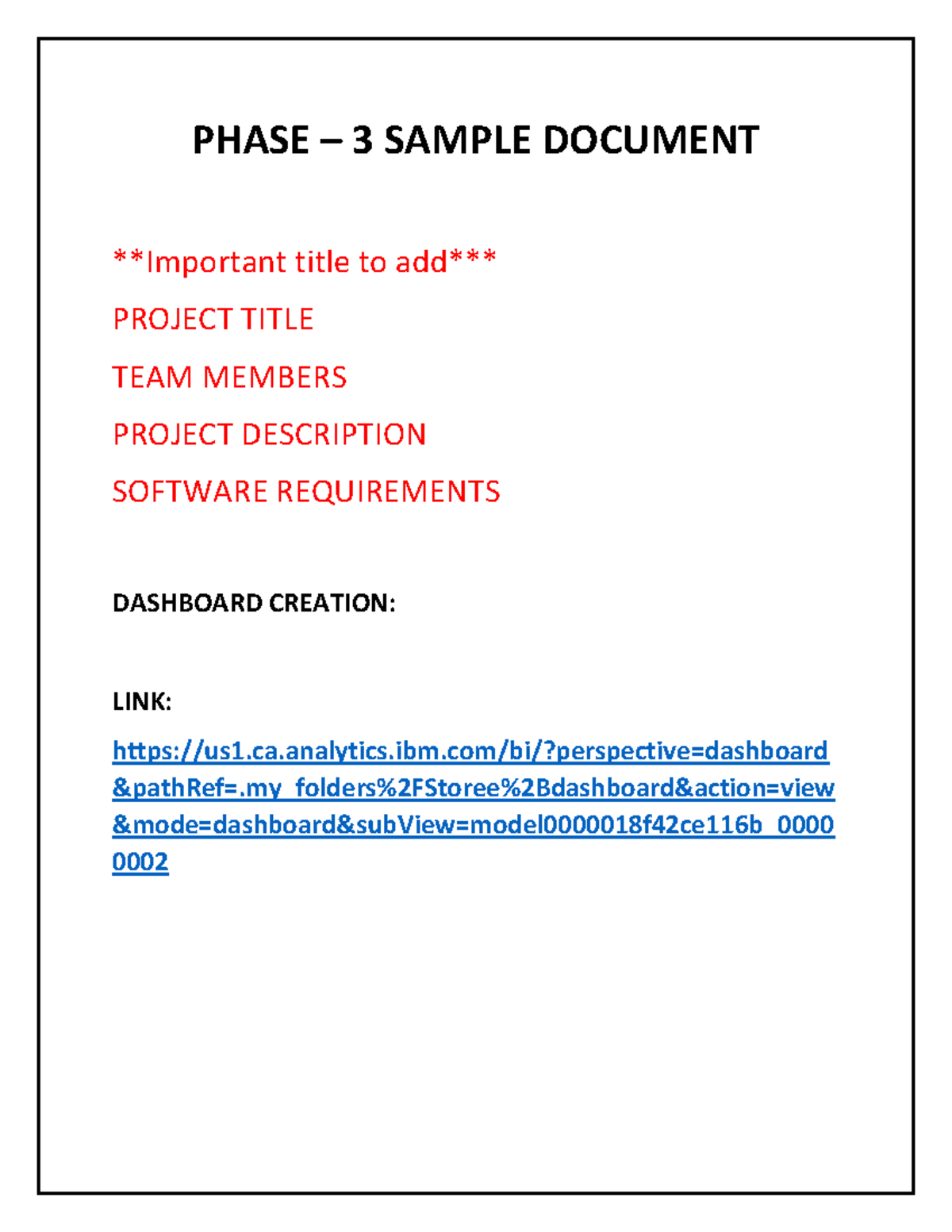 Phase - 3 Documentation DA - PHASE – 3 SAMPLE DOCUMENT Important title ...
