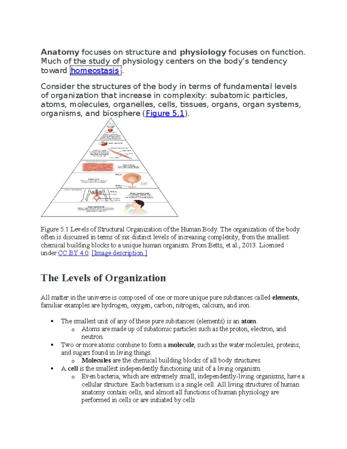 Anatomy of Human Body: Levels of Organization and Function Overview ...