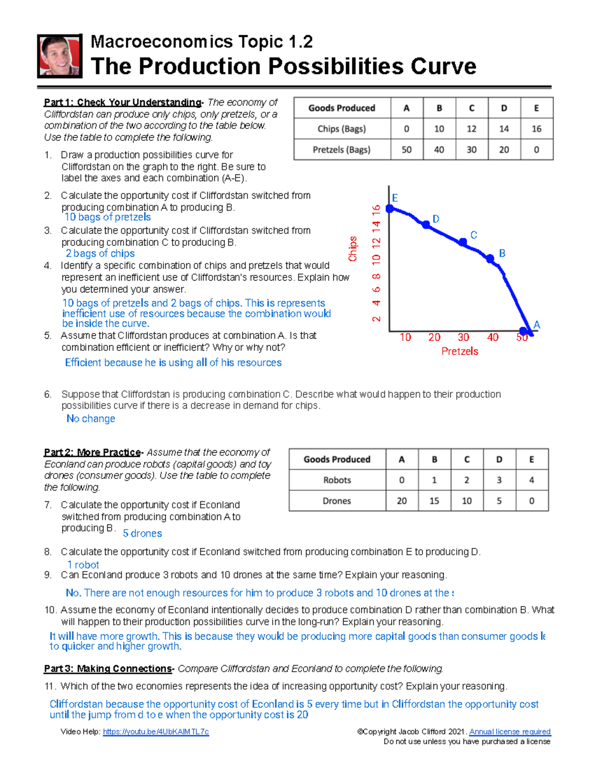 Macroeconomics 1.2: Production Possibilities Curve Analysis - Studocu