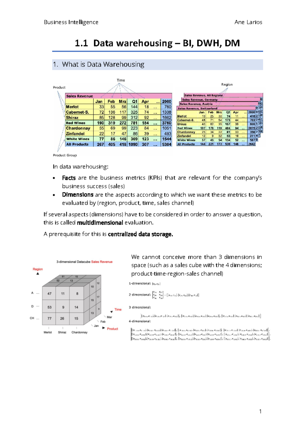 Business Intelligence (BI) DWH: Understanding Data Warehousing Concepts - Studocu