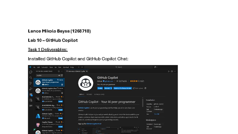ENGG4450 Lab 10 Report: GitHub Copilot Code Optimization Steps - Studocu