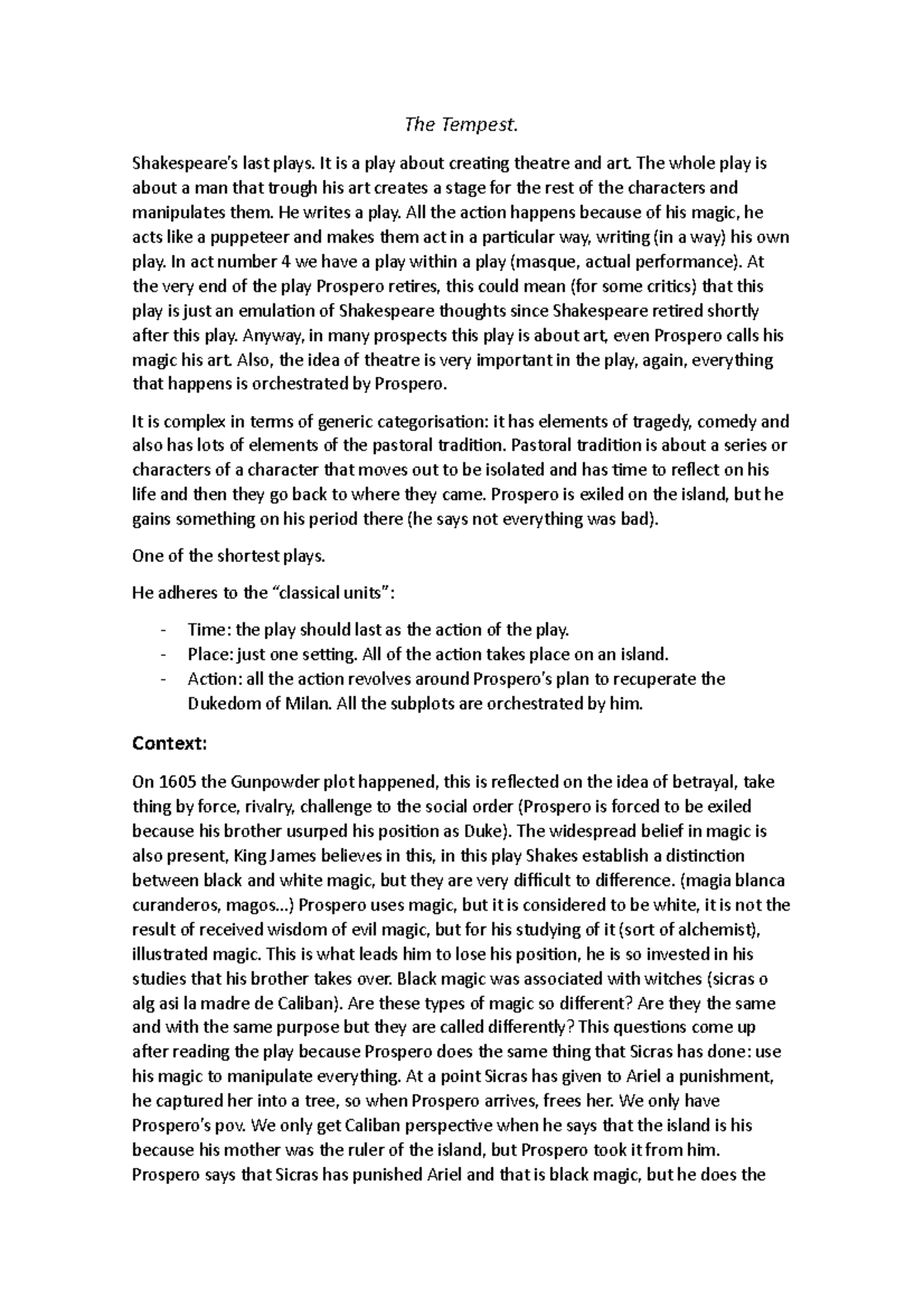 Analyzing "The Tempest": Themes of Art, Power, Magic & Colonization ...
