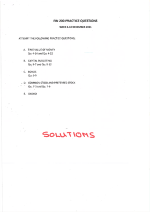 Capital Budgeting questions and answers - Here are some basic multiple ...