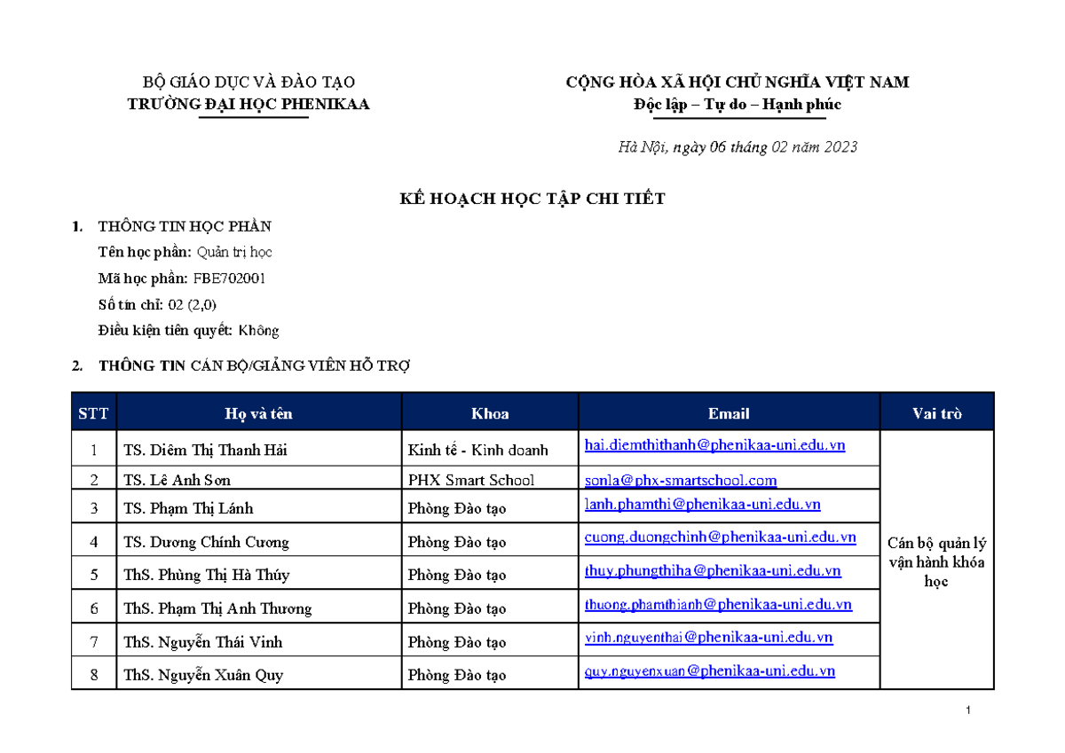 4. FBE702001 (Quan tri hoc 2TC) KHHT chi tiet 20220926 12022023 - BỘ ...