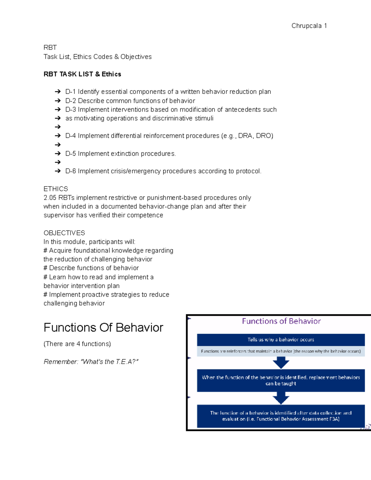 RBT Behavior Reduction Strategies: DRI, DRA, and Ethical Considerations ...