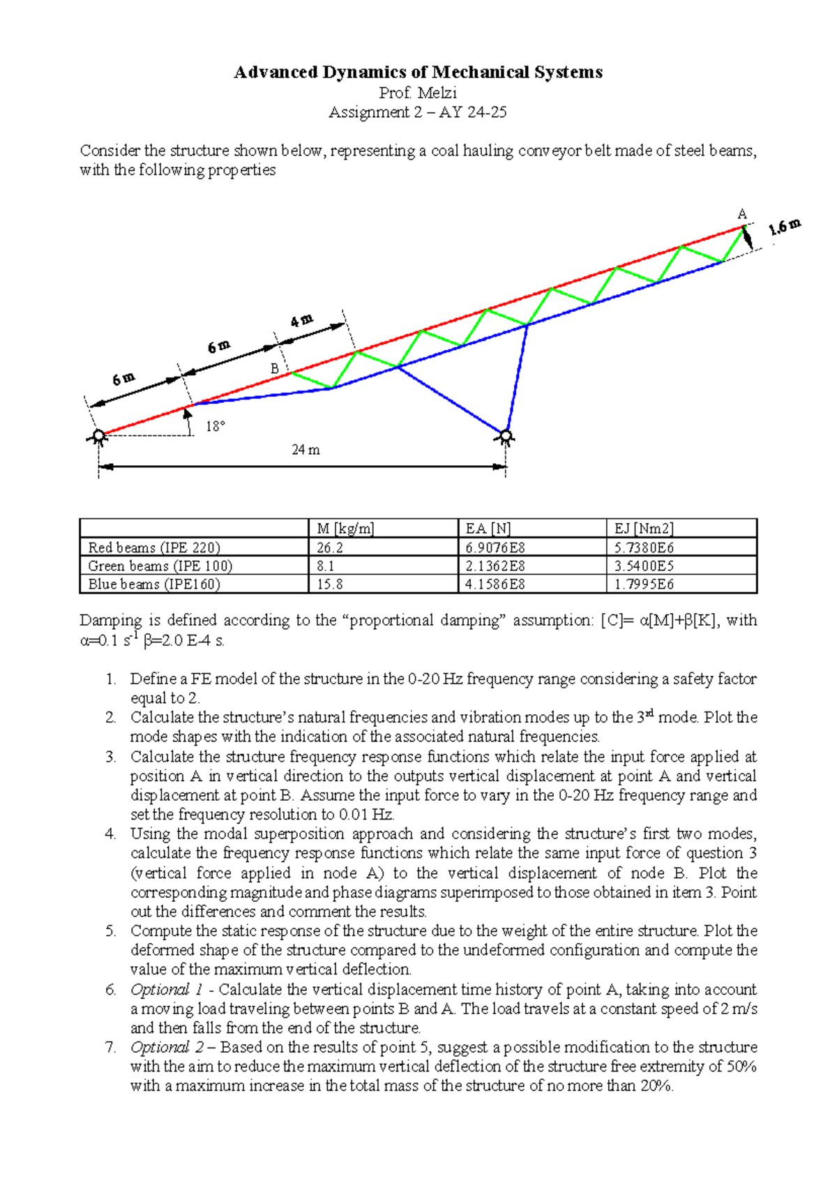ADMS 2: Advanced Dynamics of Mechanical Systems Assignment 2 - Studocu