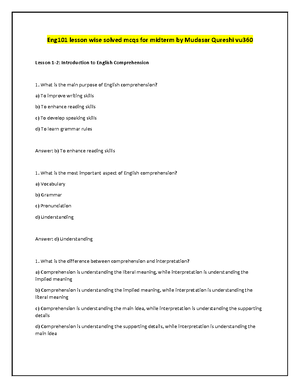 Lesson 1: Understanding Dictionary Structure and Usage - Studocu