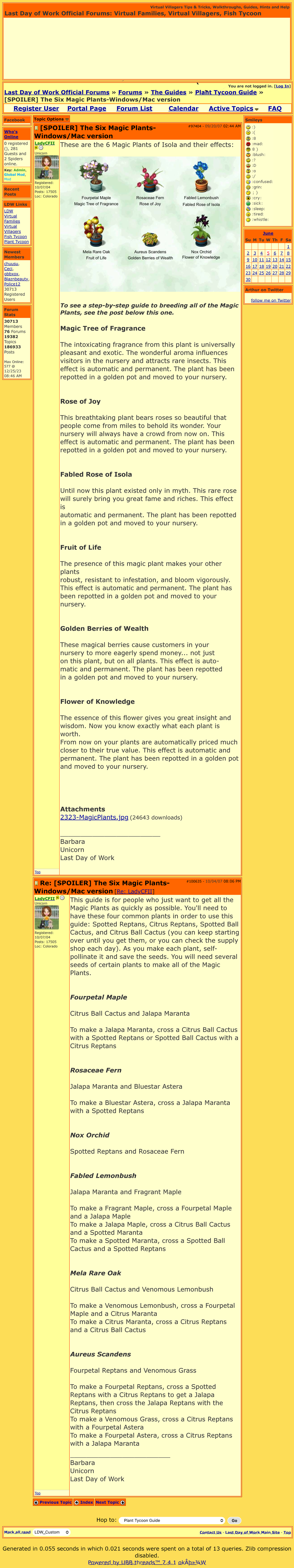 The Six Magic Plants Guide for Virtual Villagers (LDW) - Studocu
