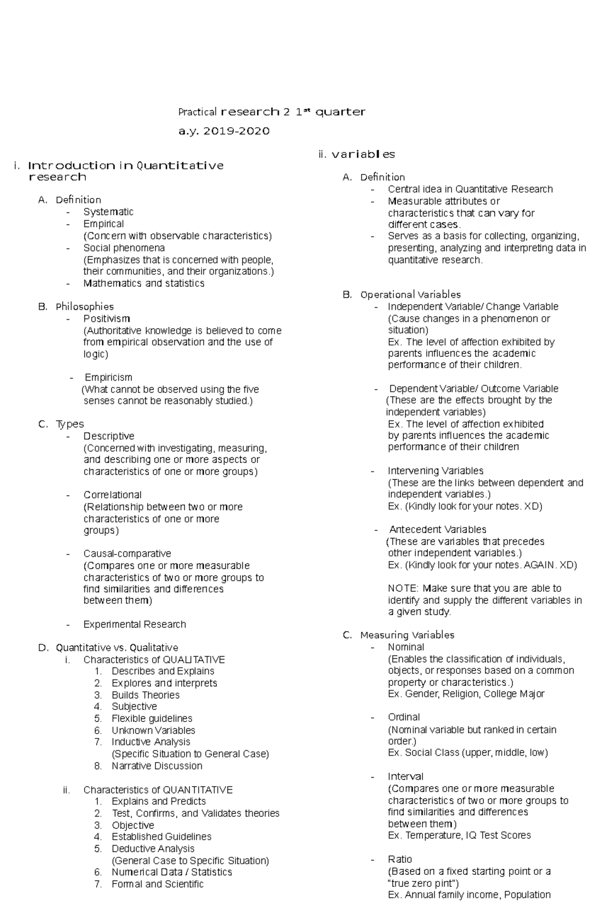 Practical Research 2 Midterm Reviewer: A Comprehensive Guide - Studocu