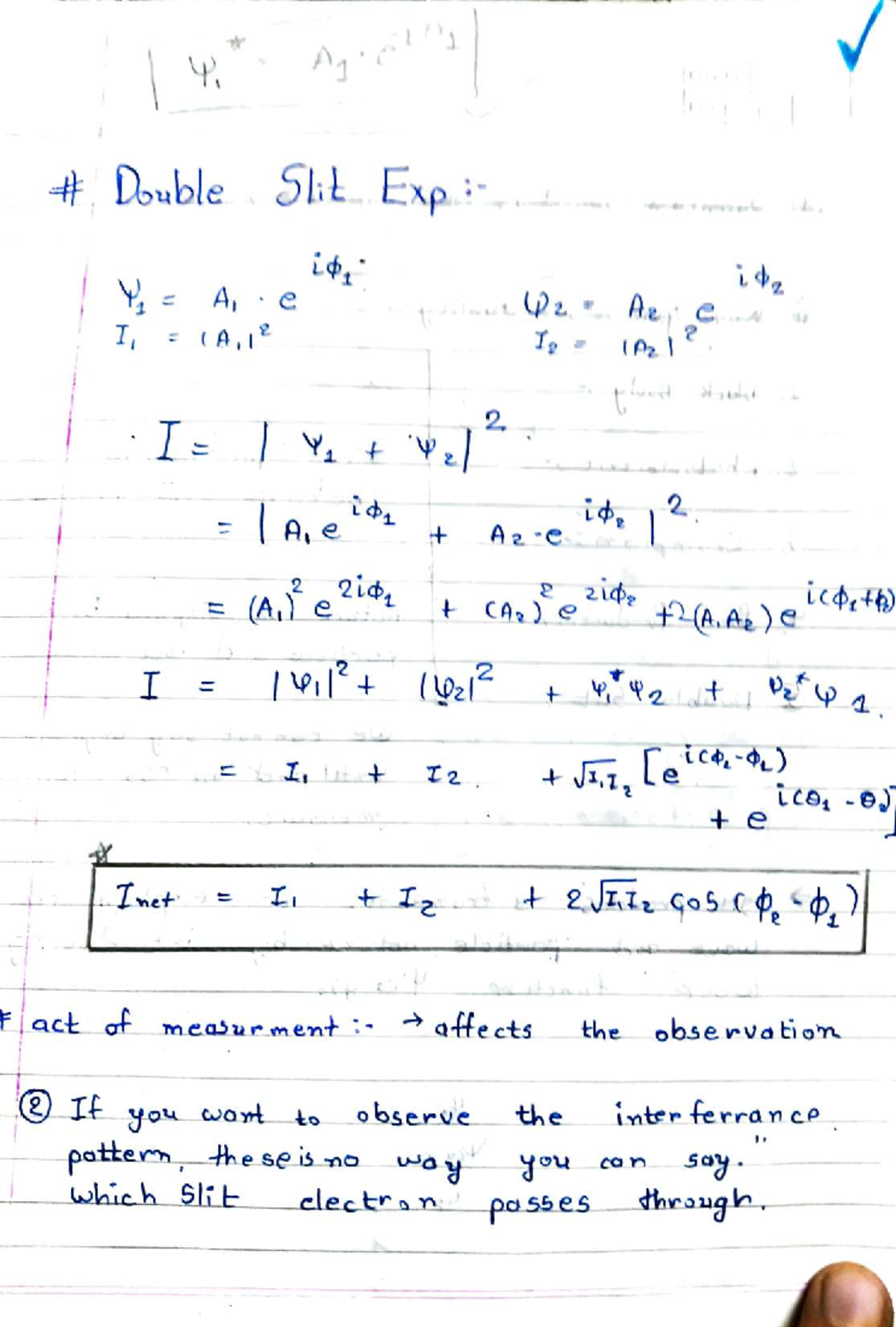 Electrodynamics: Double Slit Experiment Insights (PHYS 101) - Studocu