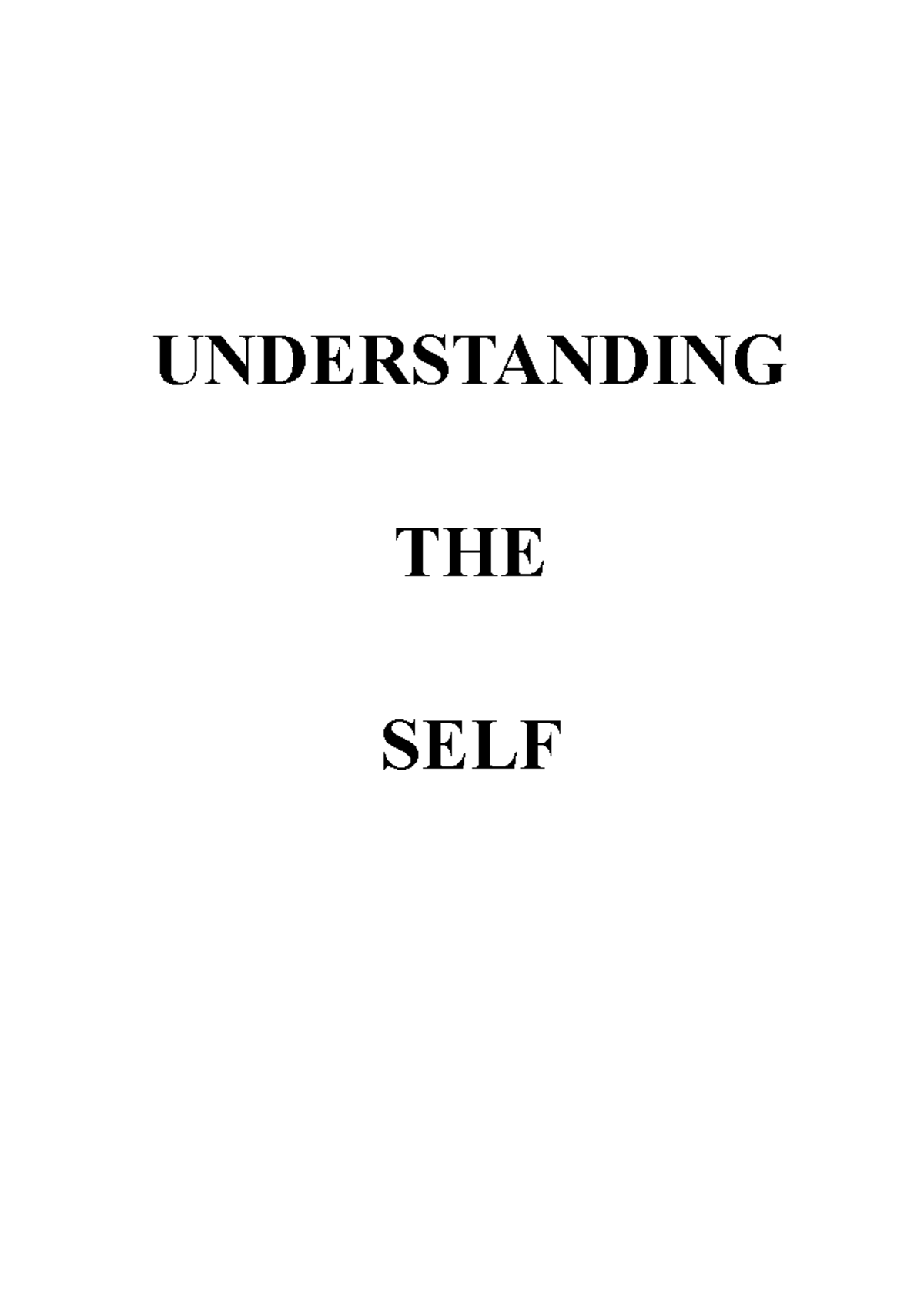 Understanding the self: The physical self and its impact on identity ...