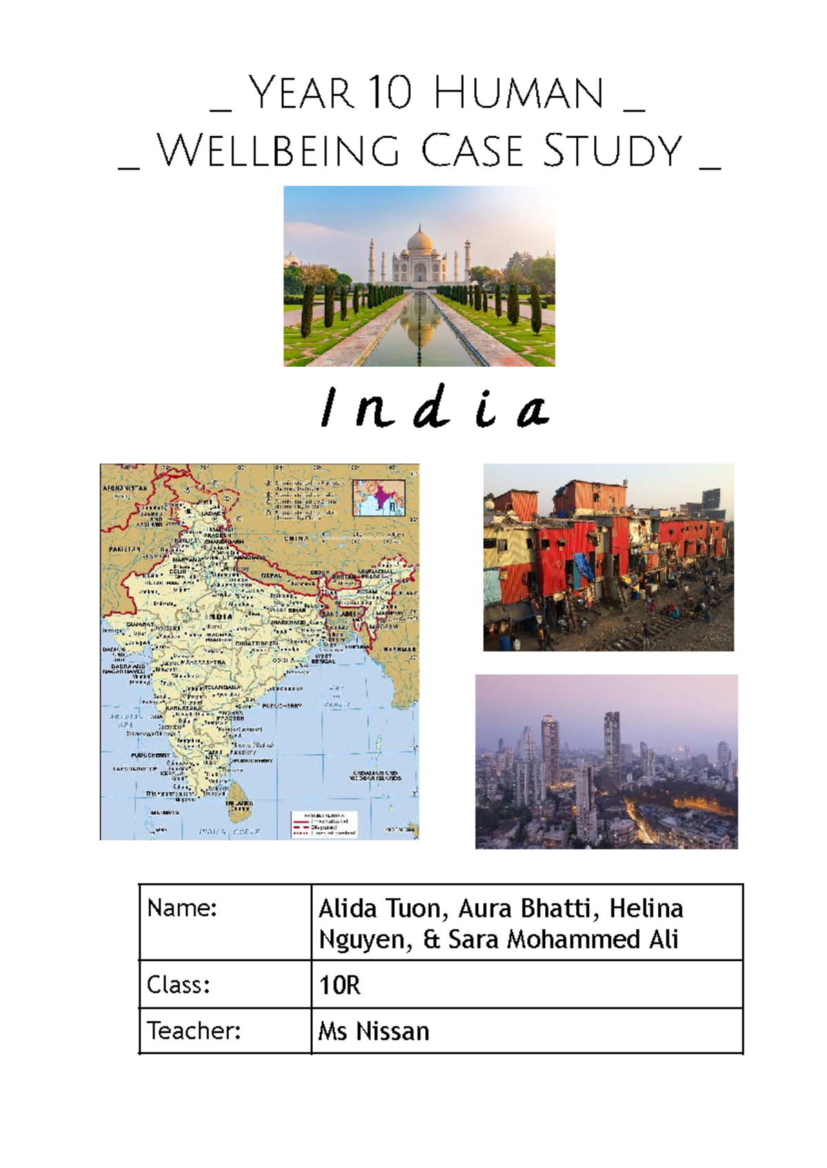 Year 10 Human Wellbeing Case Study: Inequality in India - Studocu
