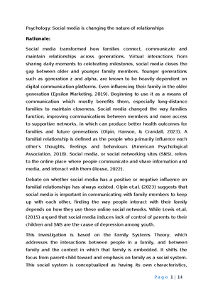 Psychology - Grade: 12 - Queensland Certificate of Education - Studocu