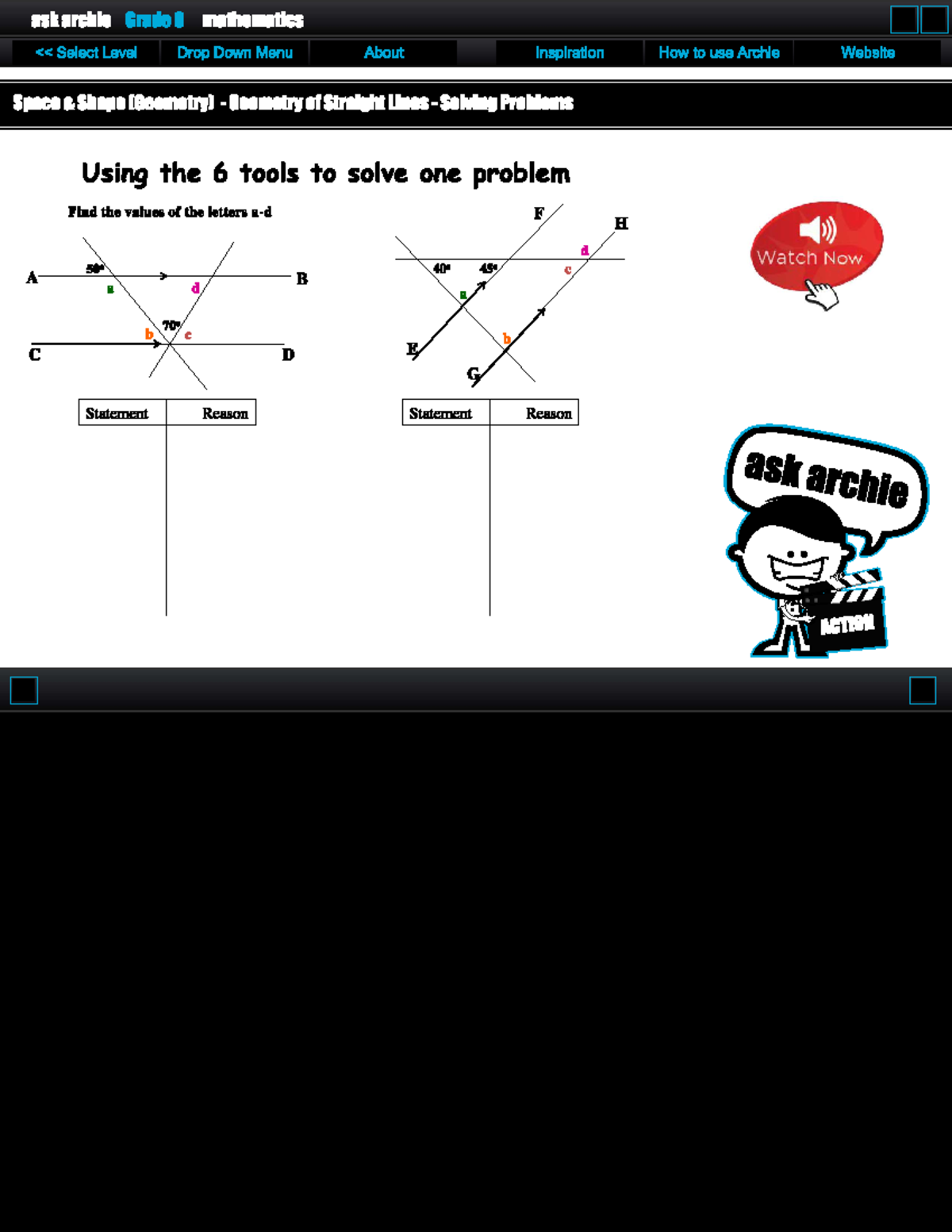 Activity 1 - revision on geometry of straight lines - ask archie Grade ...