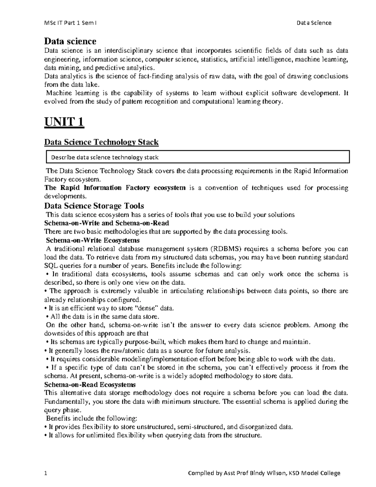 Msc It Sem 1 Ds Practicals Data Science Practical 1 Name Ninad