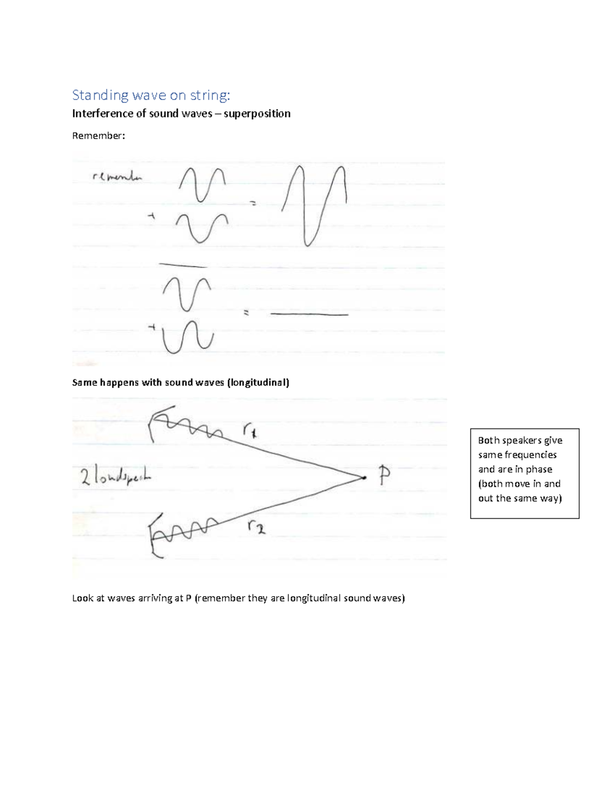 Standing Waves and Sound Interference: Week 3 Notes (PHYS 101) - Studocu