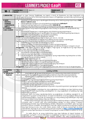 TLE-IA-6 module-6 Constructing-A-Project-Plan - Technology and ...