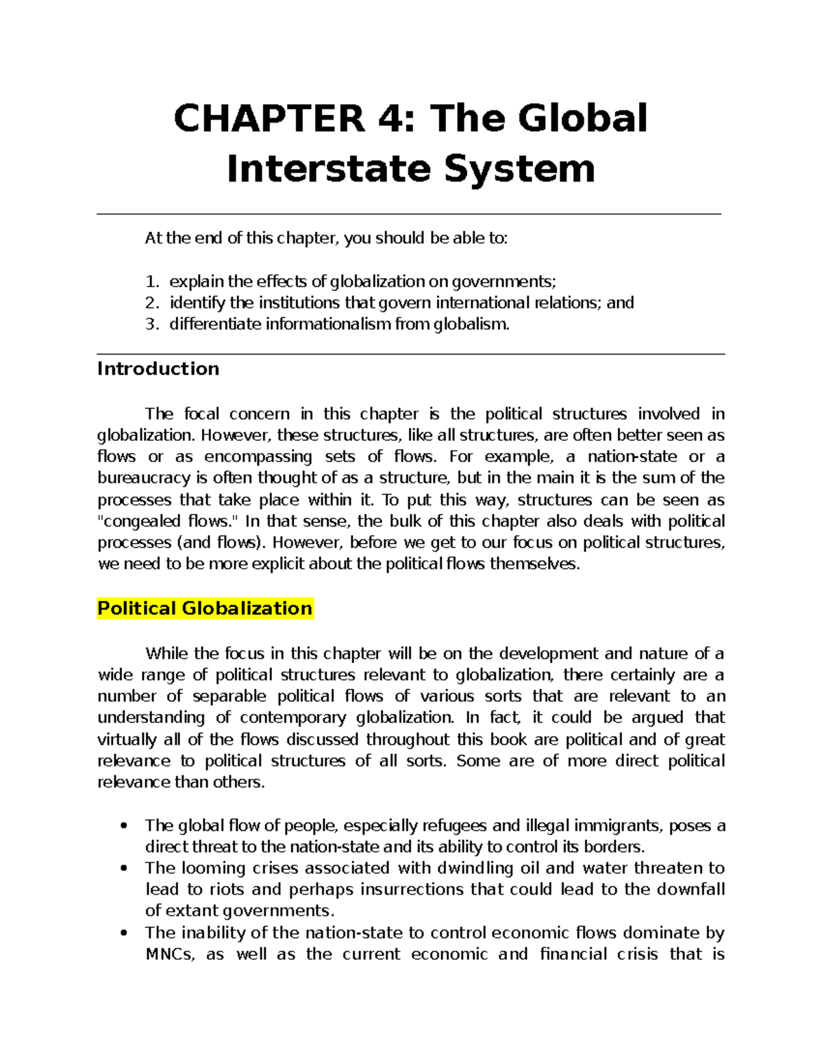 The Contemporary World — Chapter 4: Analyzing the Global Interstate ...