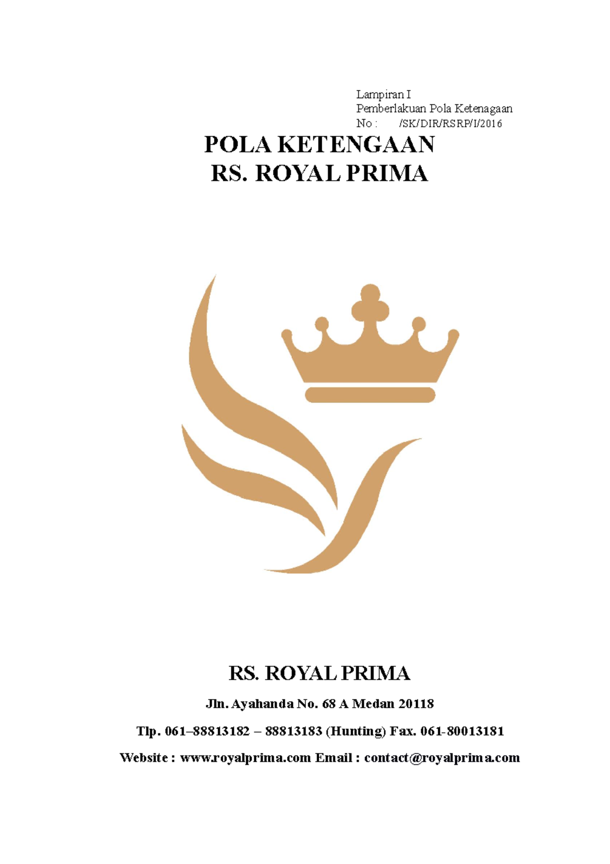KPS 1. EP 2 - Analisis Pola Ketenagaan di RS Royal Prima Medan - Studocu