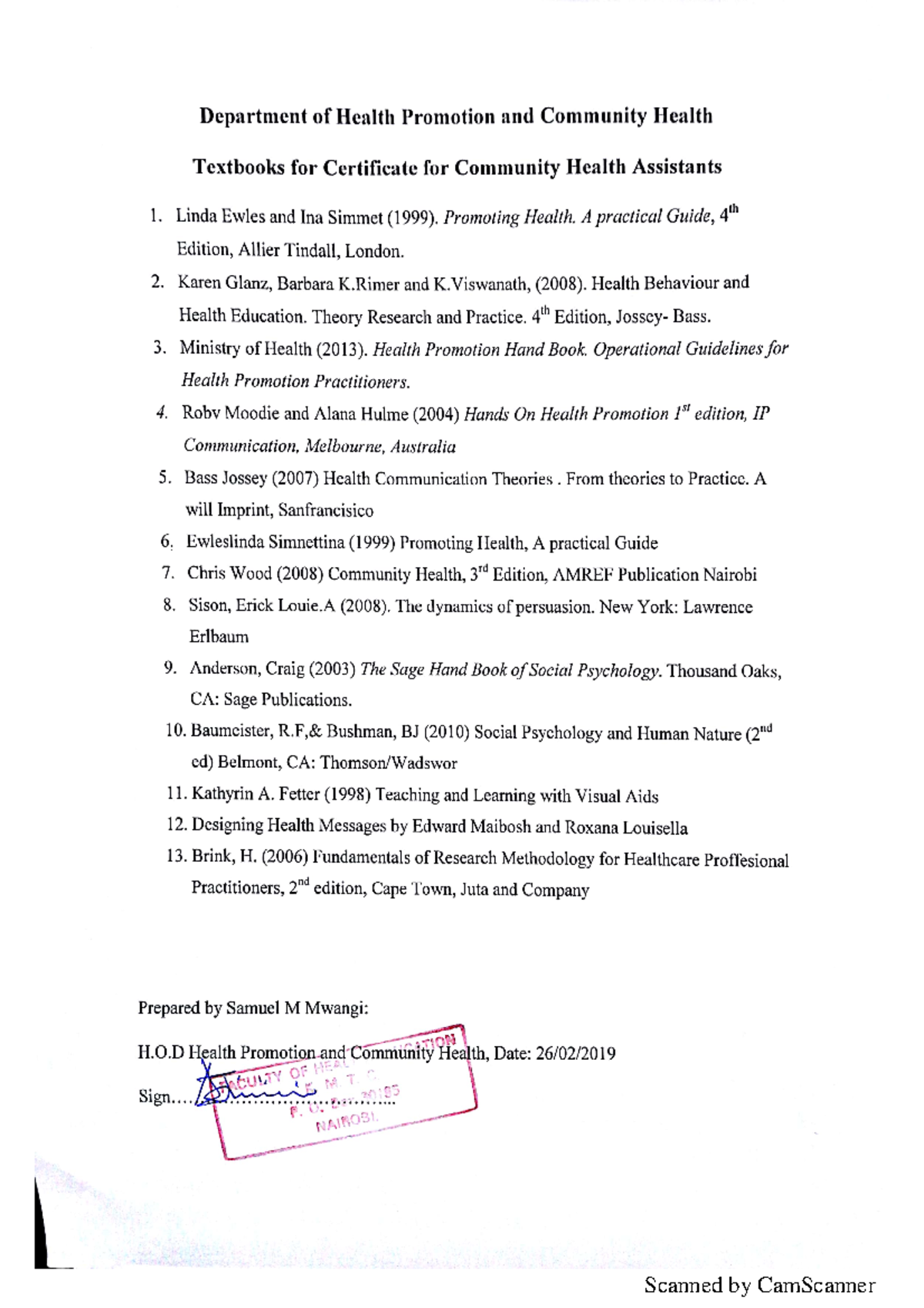 CHA 30195 - Health Promotion Textbook Notes for Community Health ...