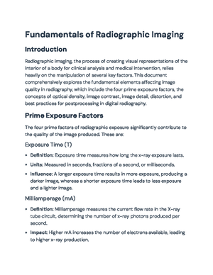 Factors Influencing Radiographic Image Quality: Key Technical Aspects ...